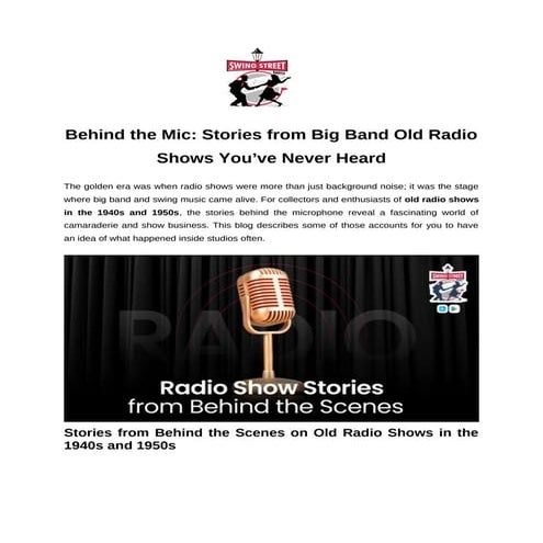 Behind the Mic: Stories from Big Band Old Radio Shows You’ve Never ...