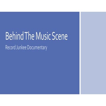 Behind the music scene presentation | PPT