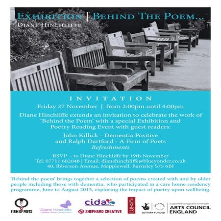 'Behind the poem...' exhibition event invite | PDF
