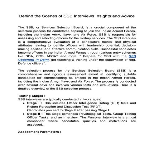 Behind the Scenes of SSB Interviews_ Insights and Advice.docx