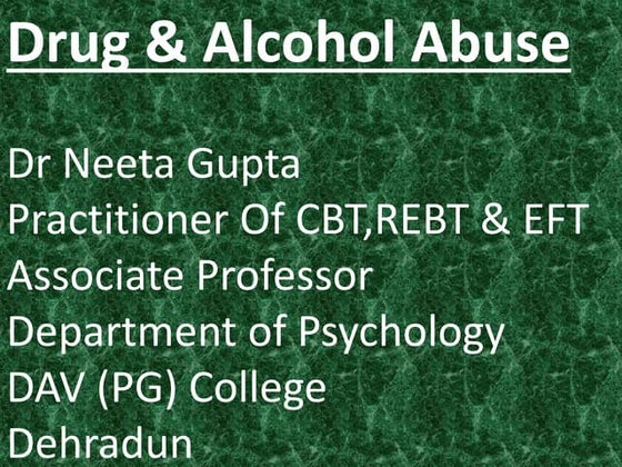 Prevention of substance use and abuse | PPTX
