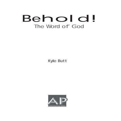 Behold the word of god | PDF | Christianity | Religion & Spirituality