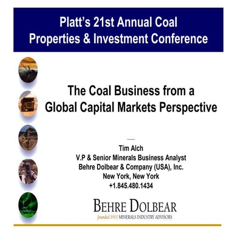 Platt's Coal Properties & Investments Presentation by Tim Alch from ...