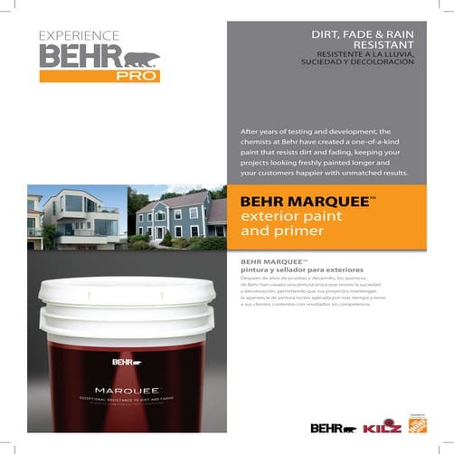 BEHR MARQUEE™ Product Sheet | PDF
