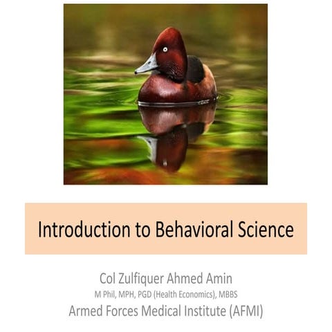 Introduction to Behavioral Science | PPTX