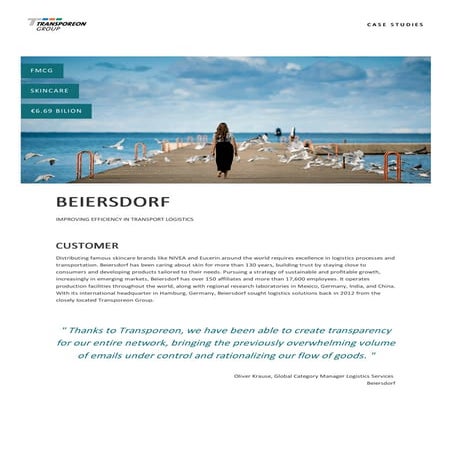 Beiersdorf TRANSPOREON Group Case Study | PDF
