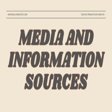 Media and Information Sources | PDF