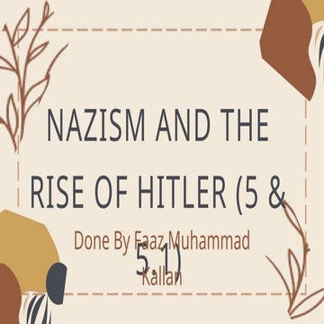 Nazism And The Rise Of Hitler CBSE History Class 9 | PPTX