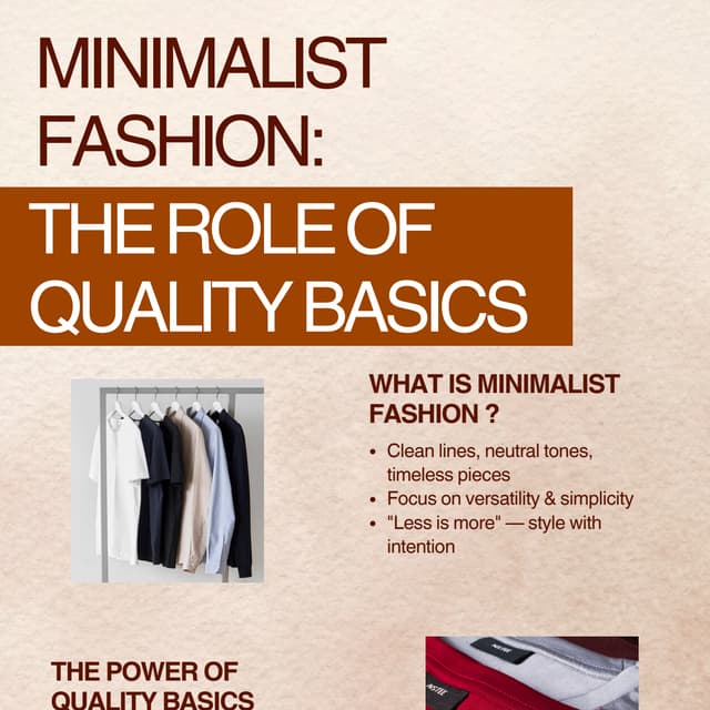 Minimalist Fashion: The Role of Quality Basics | PDF