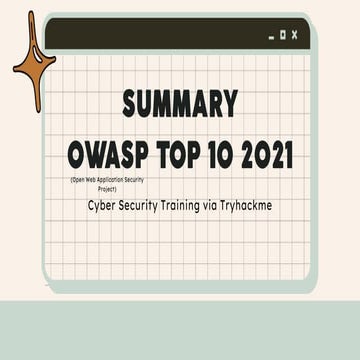 Owasp Top 10 2021 Tryhackme Cyber Securit Training Pptx