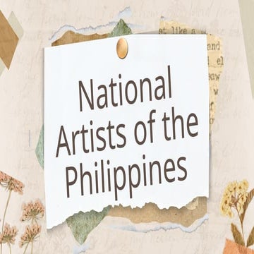 National Artists of the Philippines - CPAR | PPTX