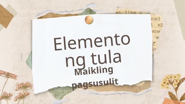 Sarsuwela: Kaligirang Pangkasaysayan, Elemento at Bahagi nito | PPTX