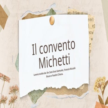 Presentazione di arte sul convento Michetti | PPTX