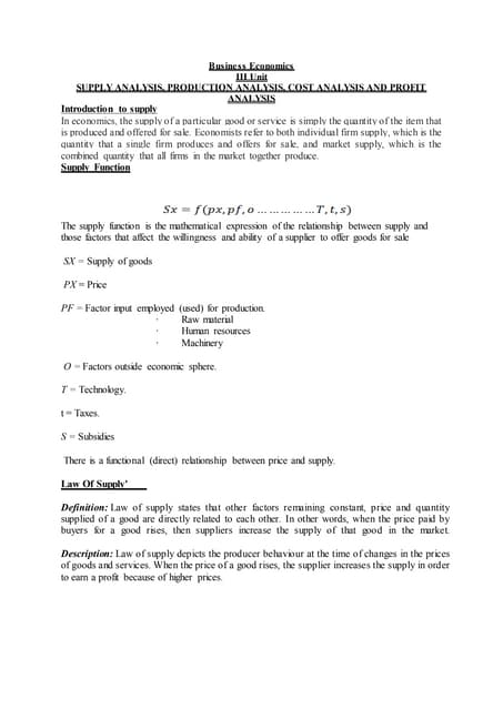 Business Economics Unit 4 | DOCX | Real Estate Buying and Selling ...