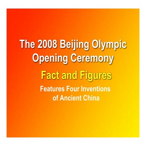 Beijing Olympic Facts | PDF