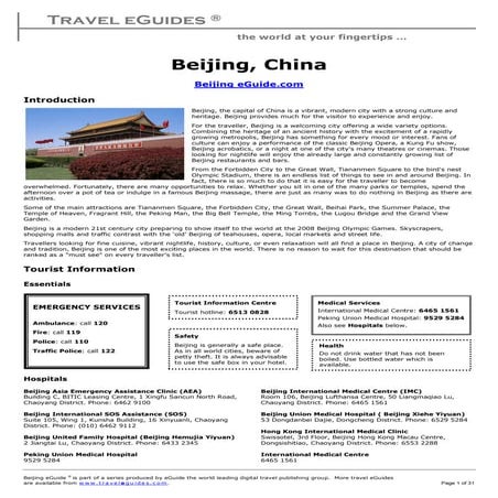 Beijing travel-guide | PDF