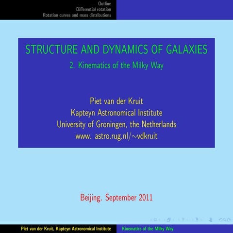 Structure and dynamics of galaxy - presentation | PDF