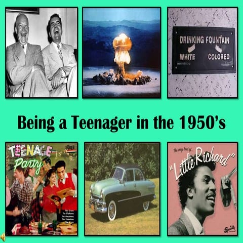 Being a teenager in the 1950’s | PPTX