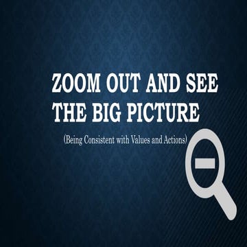 Being consistent with values and actions | PPTX