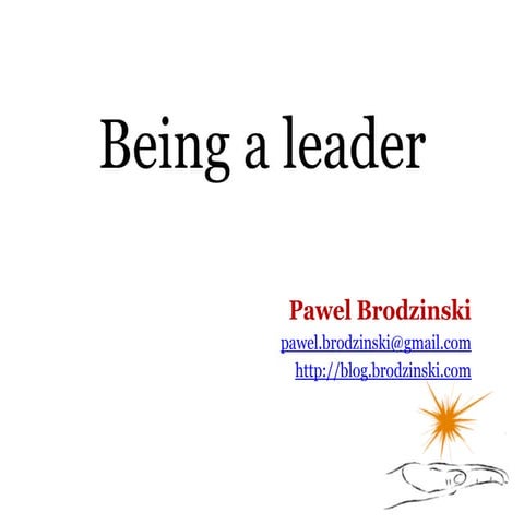 Being a leader | PDF
