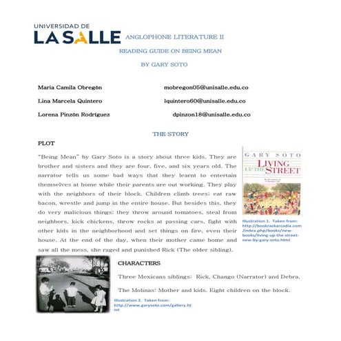 Being mean, reading guide | PDF