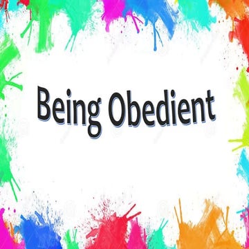 Being obedient | PPTX