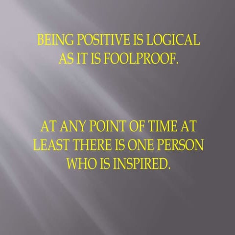 Being positive | PPT