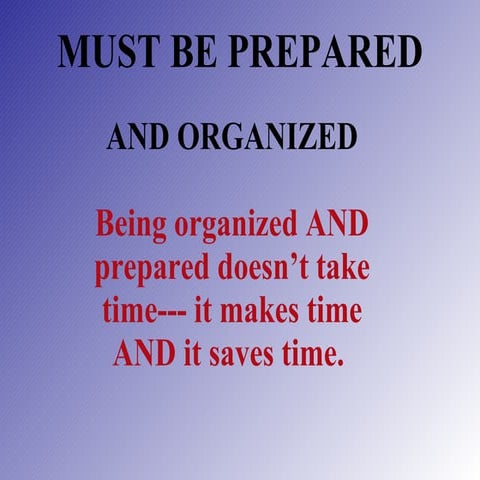 Being Prepared | PPT