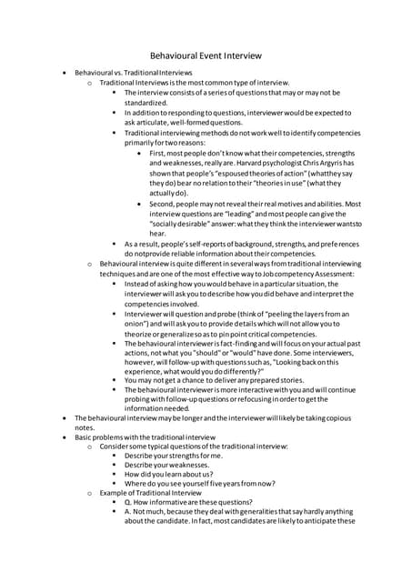Understanding behavior-based interviewing by Paul C. Green, PhD | PDF ...