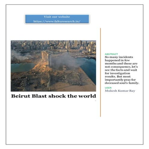 Beirut Blast Shock The World | DOCX