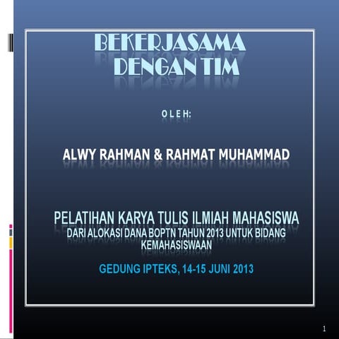 Bekerjasama dengan tim (rm) | PPT