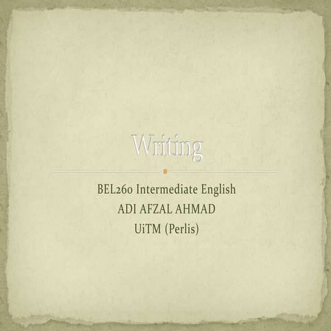 Bel260 writing | PPTX