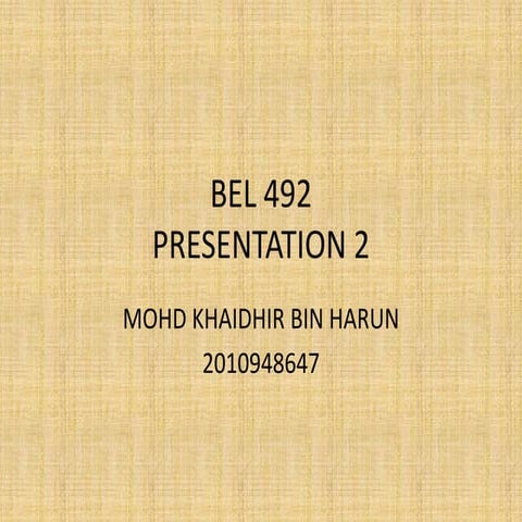 Bel 492 | PPT