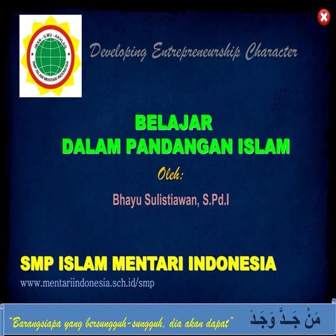 Belajar Dalam Pandangan Islam | PDF
