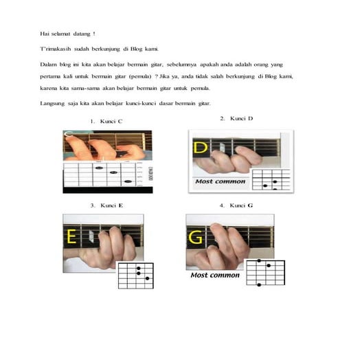 Belajar gitar (part 1) | DOCX