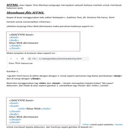 Belajar dasar html | PDF