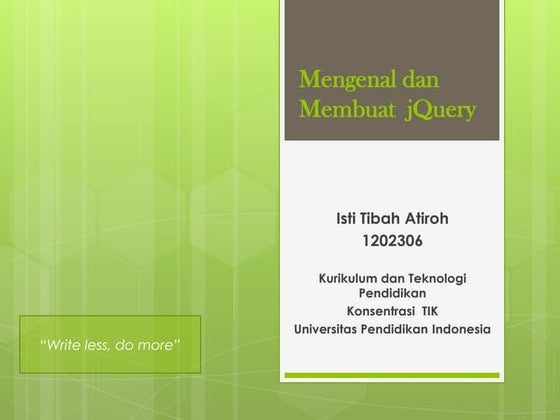 Belajar Jquery | PPT