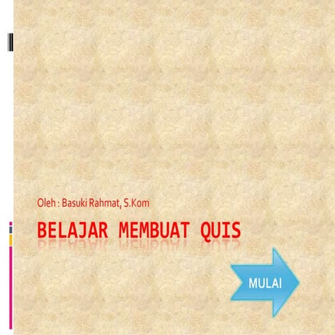 Belajar membuat quis | POTX