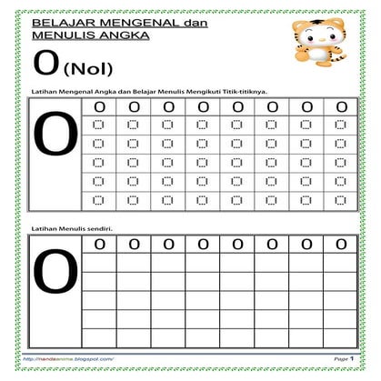 BELAJAR MENGENAL dan MENULIS ANGKA 123 | PDF