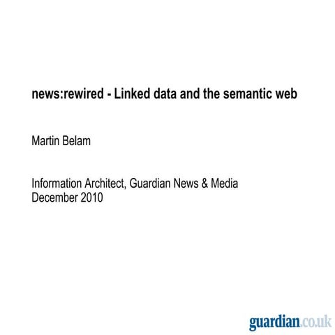 news:rewired - Linked data and the semantic web | PPT