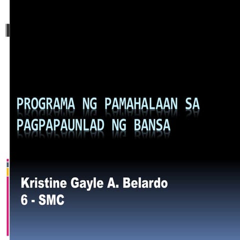 Mga patakaran at programang pangkabuhayan ng pamahalaan | PPT