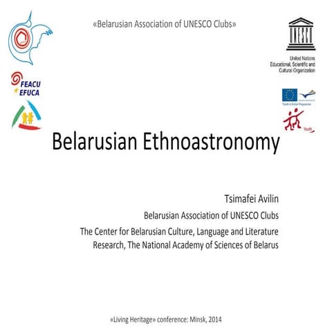 Ethnoastronomy: The People and the Stars | PPTX