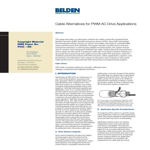 Belden Ieee Paper On Vfd Cables | PDF