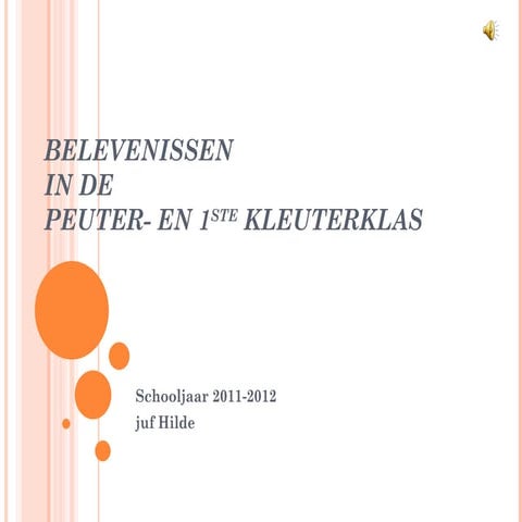 Peuter- en 1ste kleuterklas TW 2011-2012 | PPT