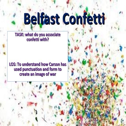 Belfast confetti | PPT