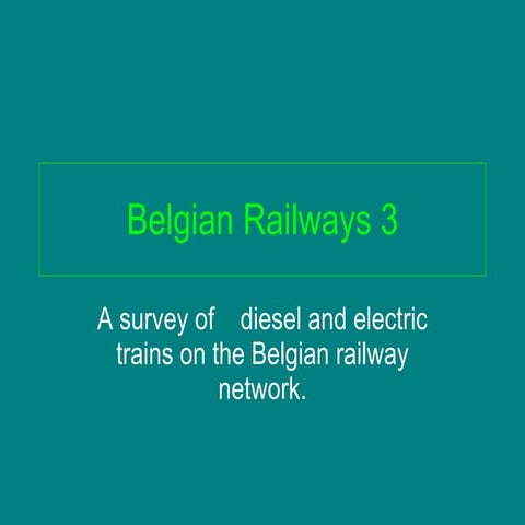 Belgian railways 3 | PPT