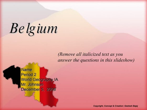 Belguim Powerpoint Country | PPT