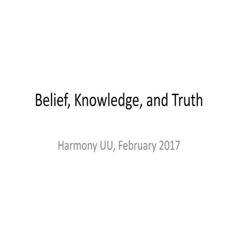 Belief, Knowledge, and Truth | PPTX