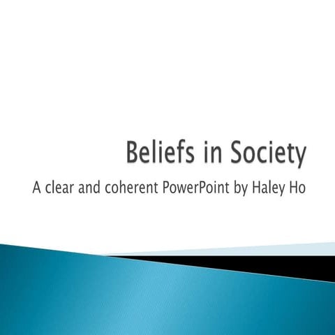 Beliefs in Society AQA Sociology Paper 2 | PPTX
