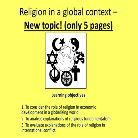 Religion In a Global Context- Slideshow. | PPTX